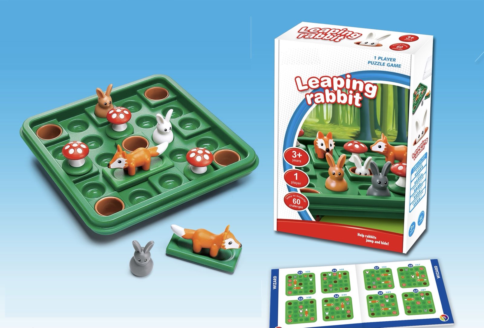 ( Whiz Games ) Leaping Rabbit / Smart Games Jump In Puzzle Logic Games ...