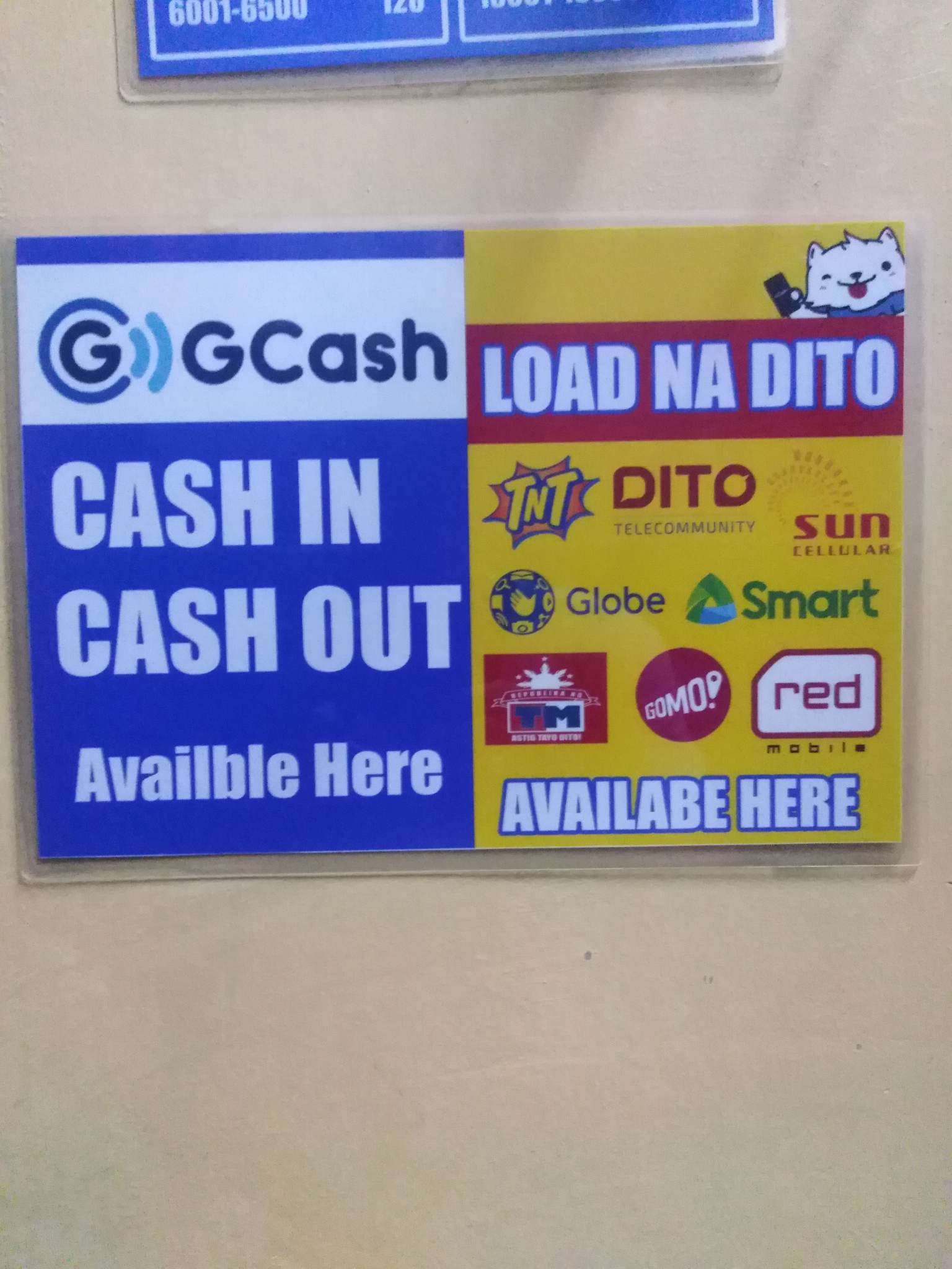 2in1 Gcash&Load Signage Laminated | Lazada PH