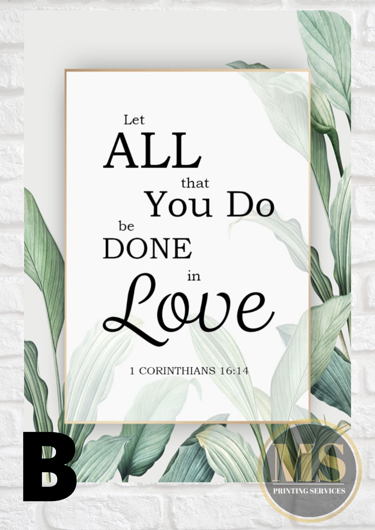 Laminated Home Wall Decor Bible Verse (A4 Size) | Lazada PH