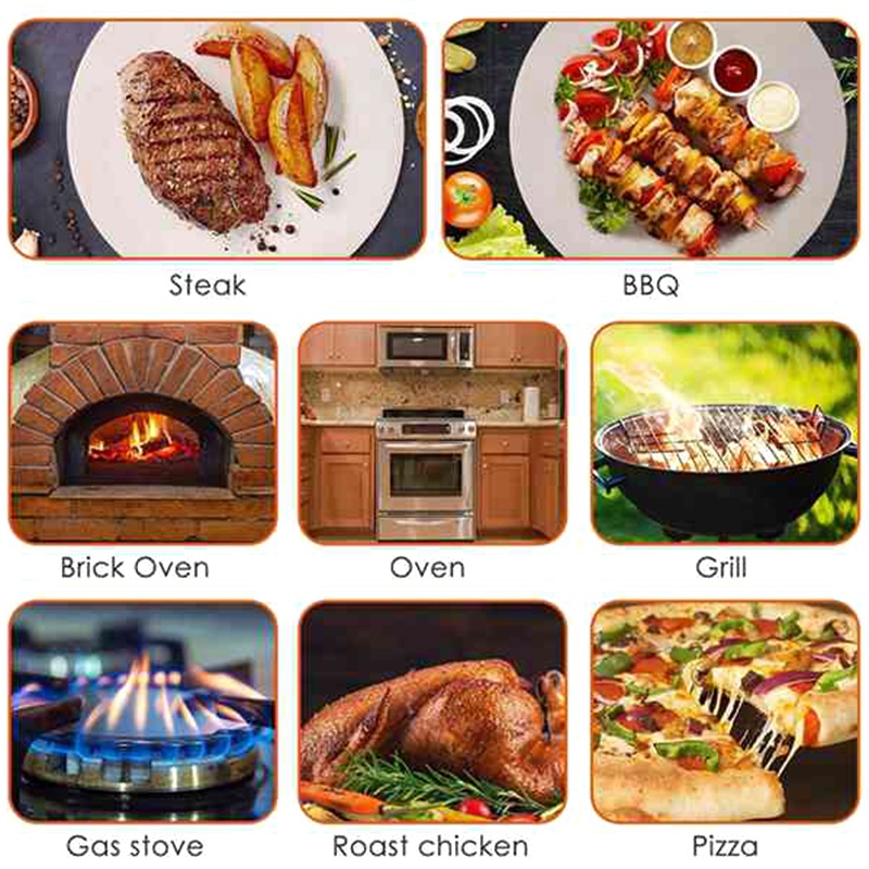 Pizza Stone 15 inch Round Baking Stone for Bread Ceramic Pizza Grilling ...