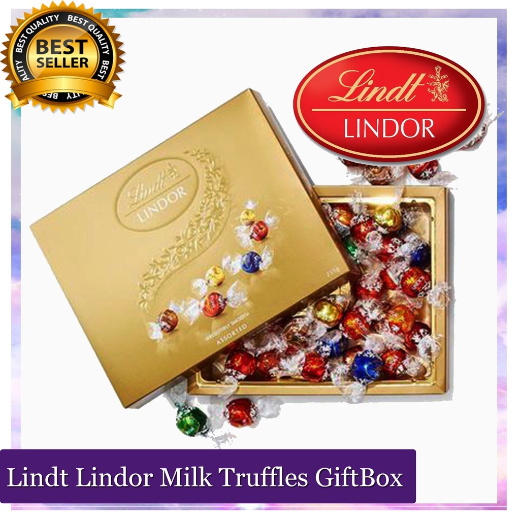 LINDT LINDOR GIFTBOX FREE GIFTCARD AND RIBBON TRUFFLE CHOCOLATE SMOOTH ...