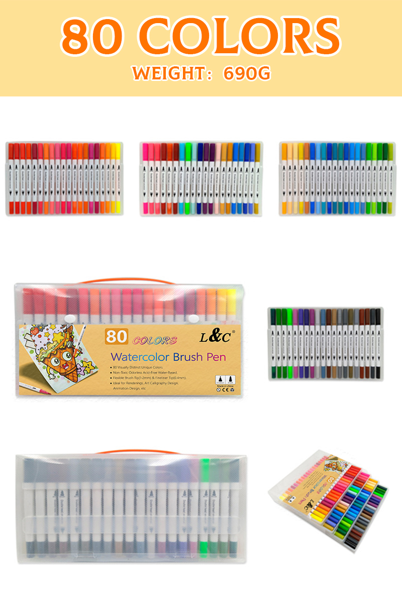 【PH Ready Stock】L&C Double-head Marker Pens Set Permanent Marker high ...