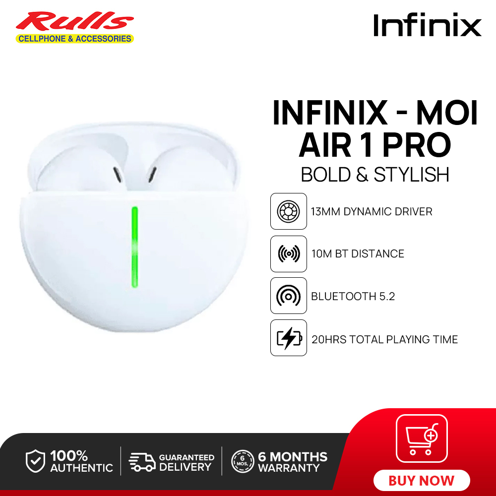Infinix - Moi Air 1 Pro | 13mm Dynamic Driver | Bluetooth 5.2 | 20hrs ...