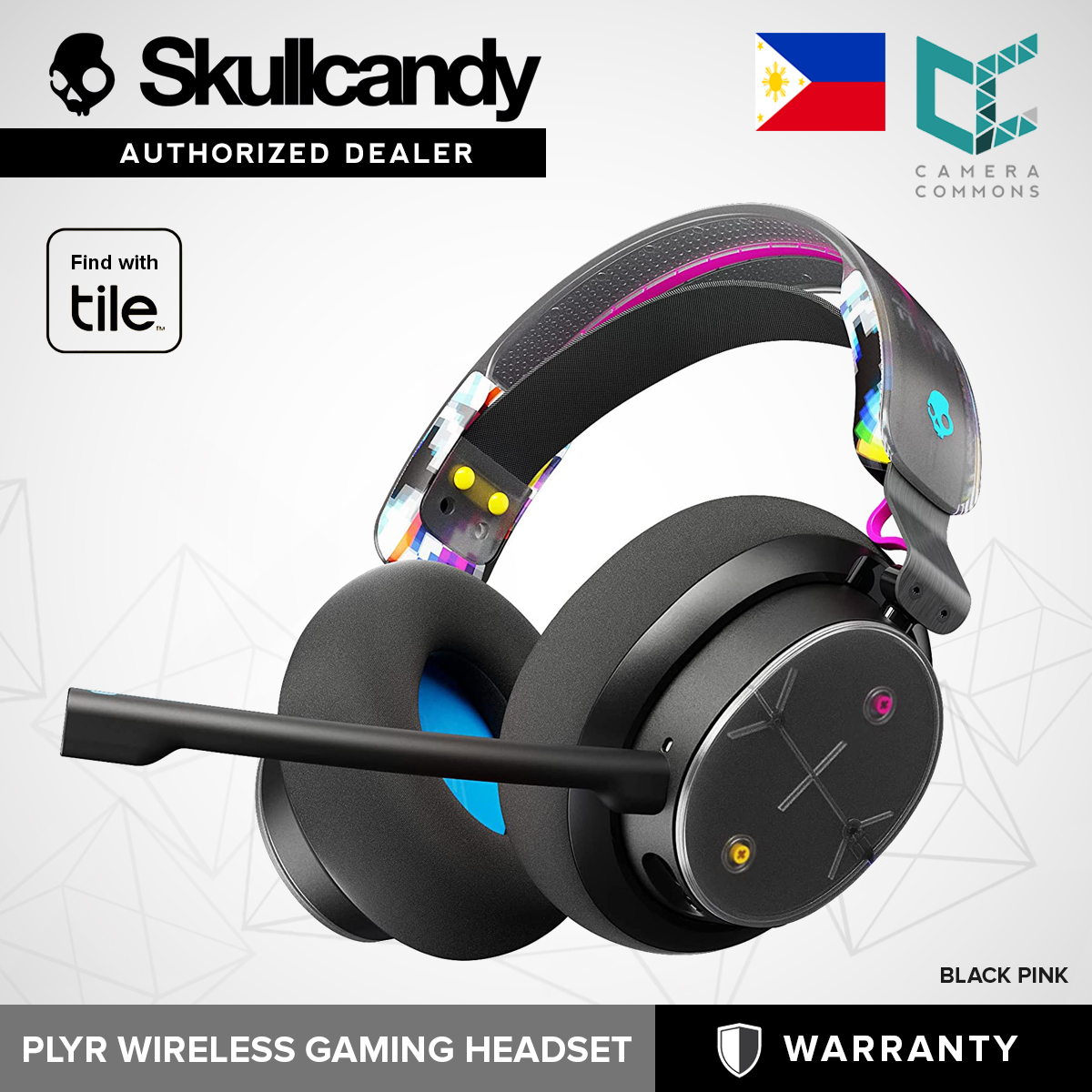 SkullCandy PLYR Wireless Over-Ear Gaming Headset for PC Playstation PS4 ...