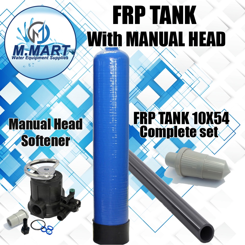 FRP TANK 10x54 With Manual head (softener or Valve) | Lazada PH