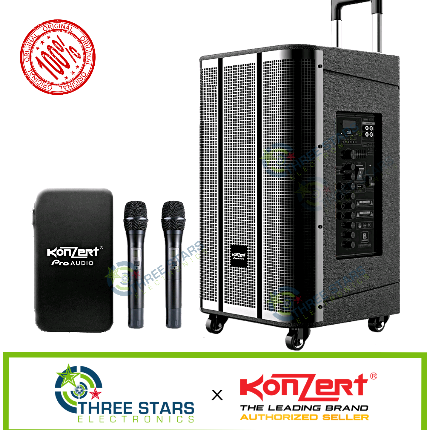 2022 Konzert 1pc PM-12 PRO 600W Active Portable Trolley Speaker with Bluetooth, USB/SD Playback ...