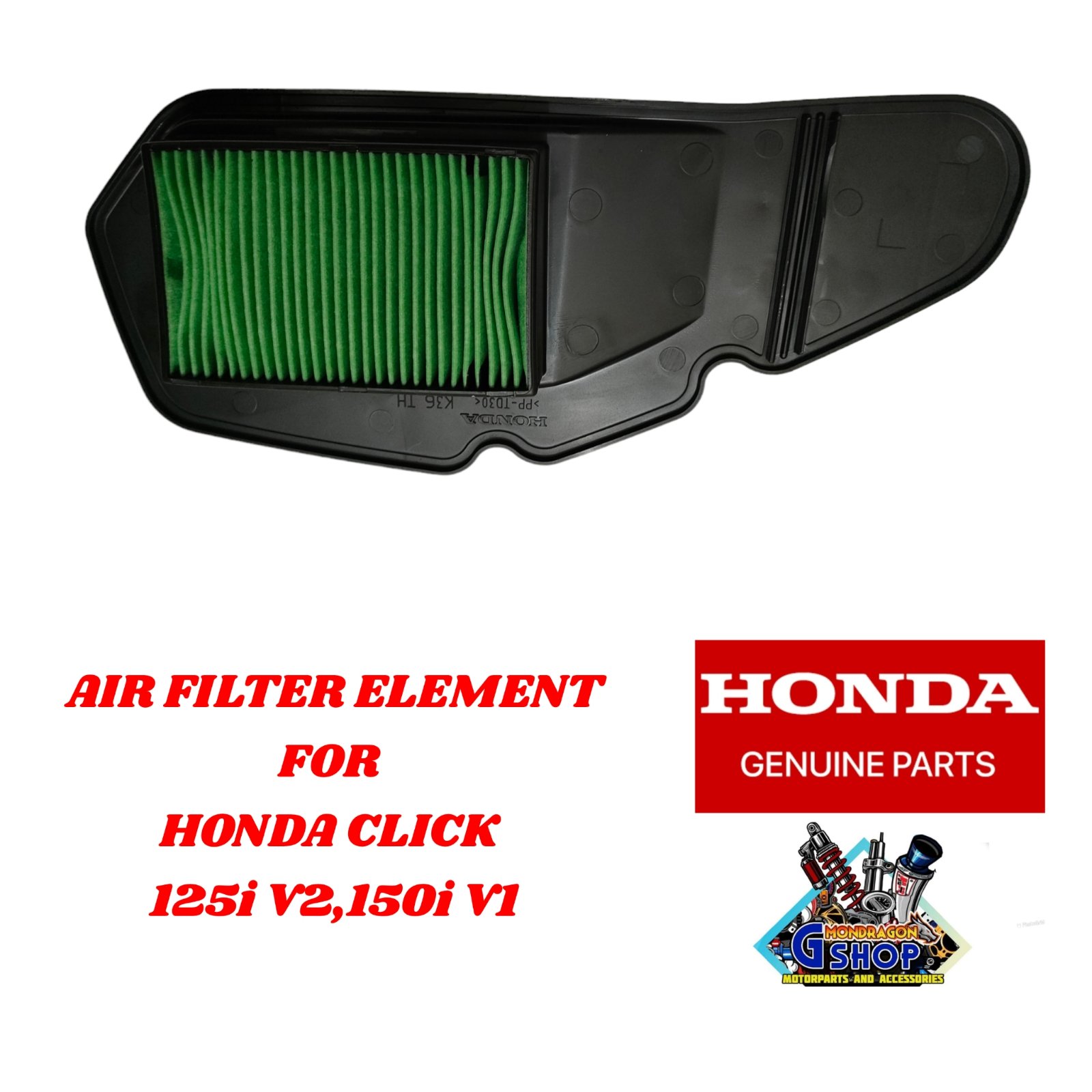 AIR FILTER ELEMENT CLICK 125i /150i V1 & 125i V2 / AIRBLADE 150i ...