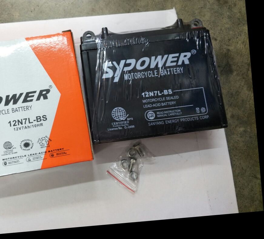 sypower battery 12n7l-bs MOTORCYCLE | Lazada PH