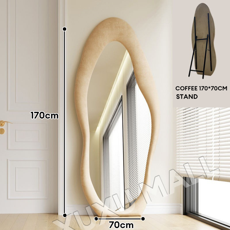 XUXU Nordic Full Body Mirror With Stand Dressing Mirror Wall Mirror ...