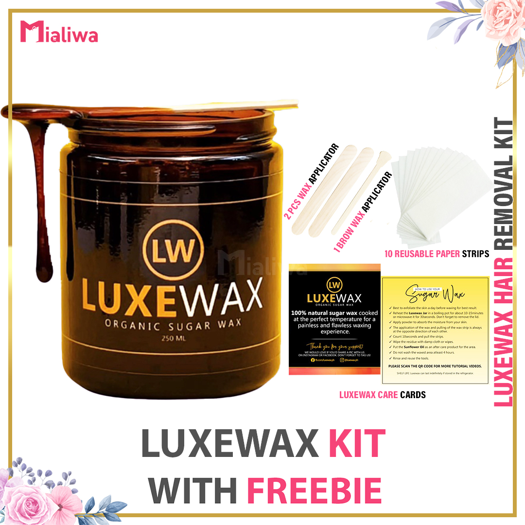 Luxewax Organic Sugar Wax Hair Removal & Sunflower Oil, Beauty Skin ...