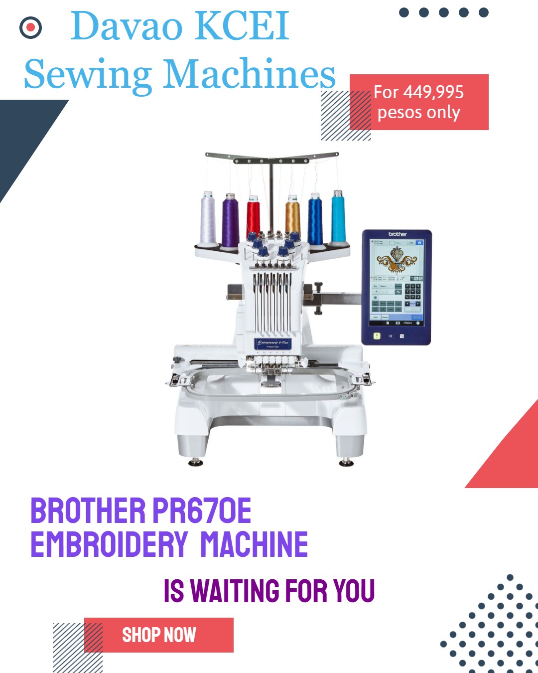Brother PR670E Embroidery Machine ( 6 needles/ 6 threads) | Lazada PH