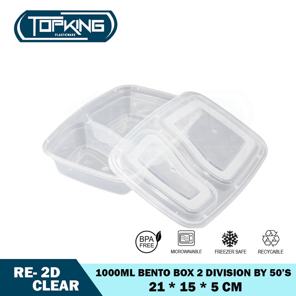 Re 2d Division Clear 50Pcs Microwavable Container | Lazada PH