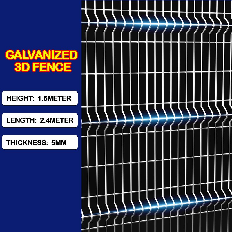 GALVANIZED Column Fence Net Protective Mesh Panel and Post Fence Hot ...