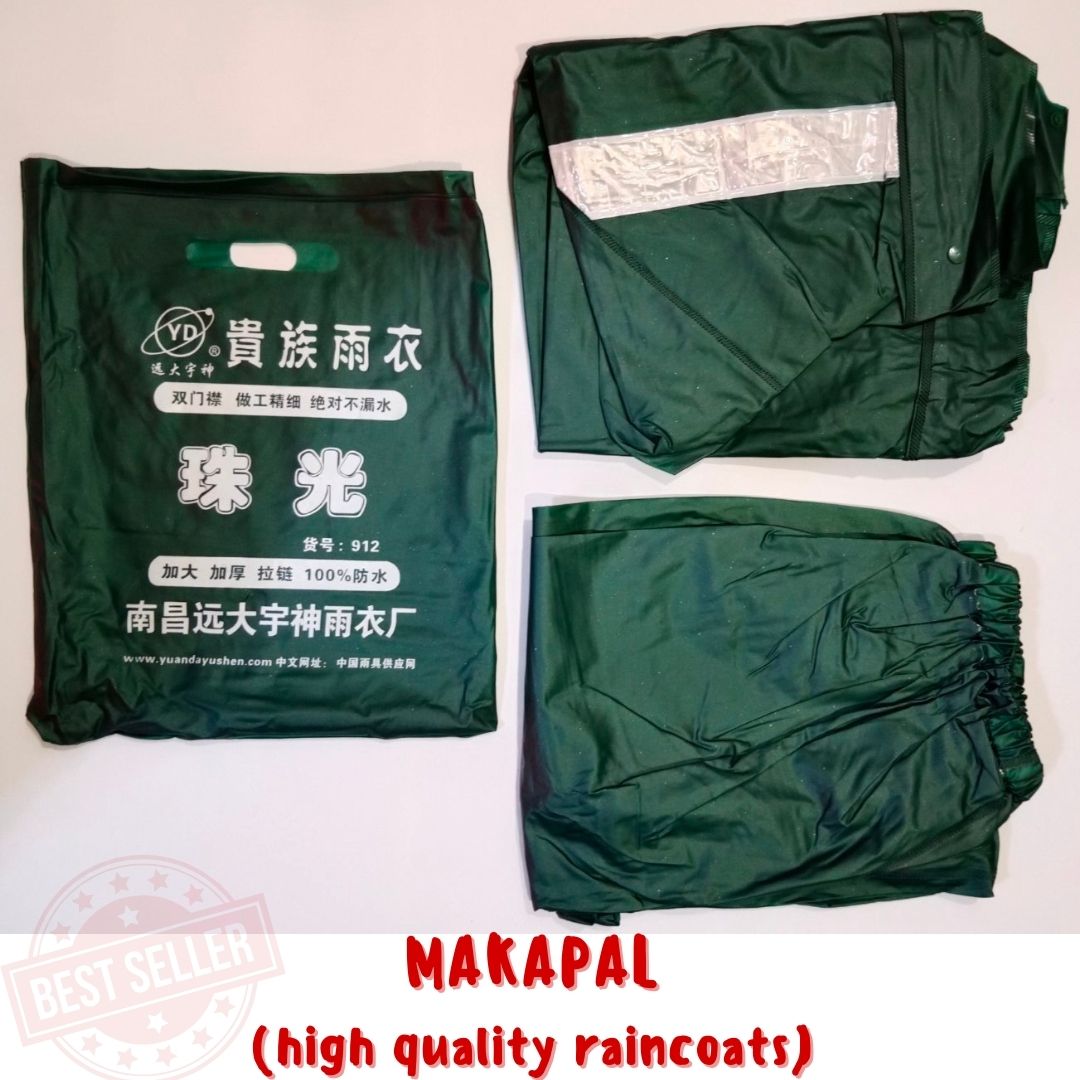 Rubberized and Reflectorized Motorcycle Raincoat Terno Makapal na ...