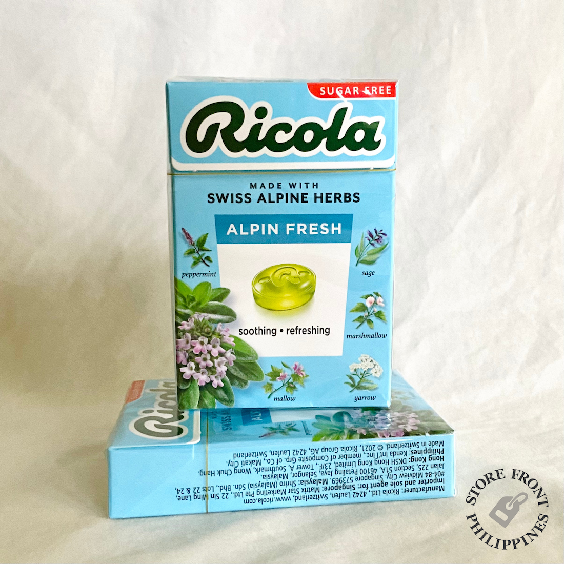 ON HAND Ricola Sugar Free Lozenges Hard Candy in Original Herb, Lemon Mint, Alpin Fresh and ...