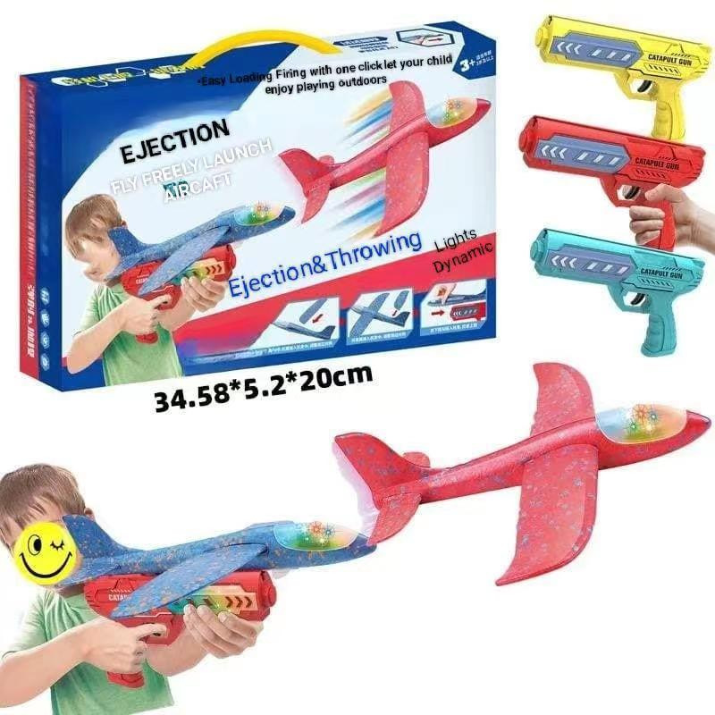 Ejection Foam Airplane-gun Children's Toy Foam-gun Launching Airplane ...