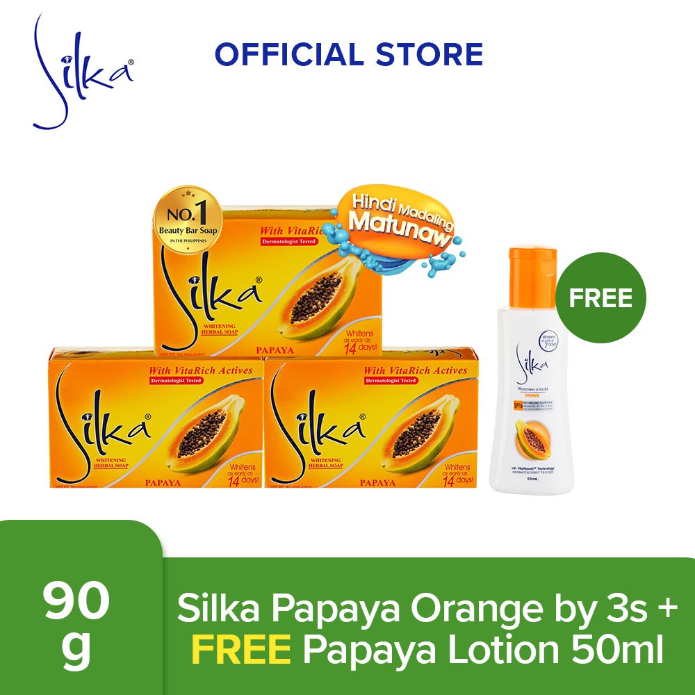 Silka Papaya Orange 90g by 3s | Lazada PH