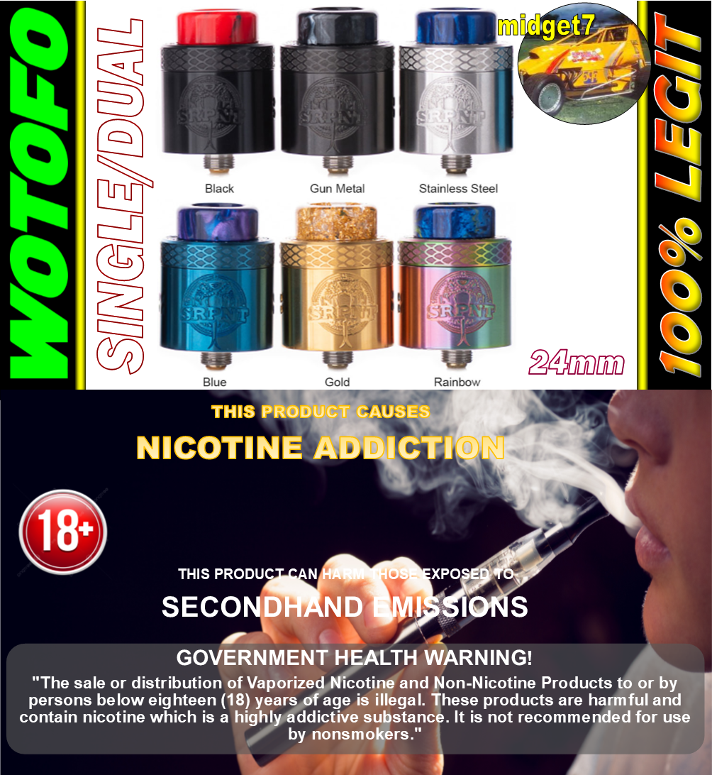 Wotofo SRPNT RDA Atomizer (24mm) (Single/Dual Coil) | Lazada PH