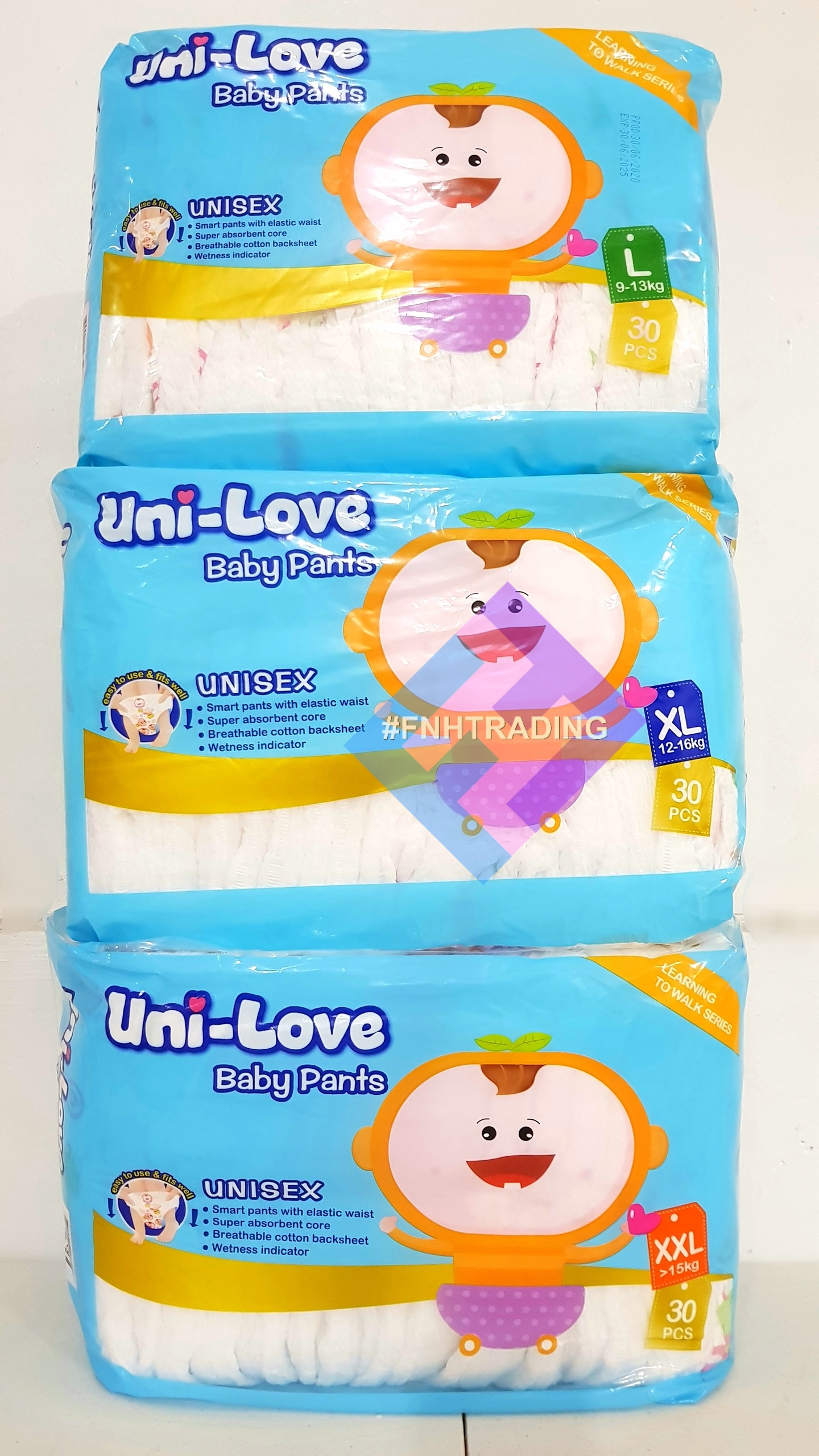 UniLove Pants (LARGE to XXL) Baby Diaper Pull-ups by 30's | Lazada PH