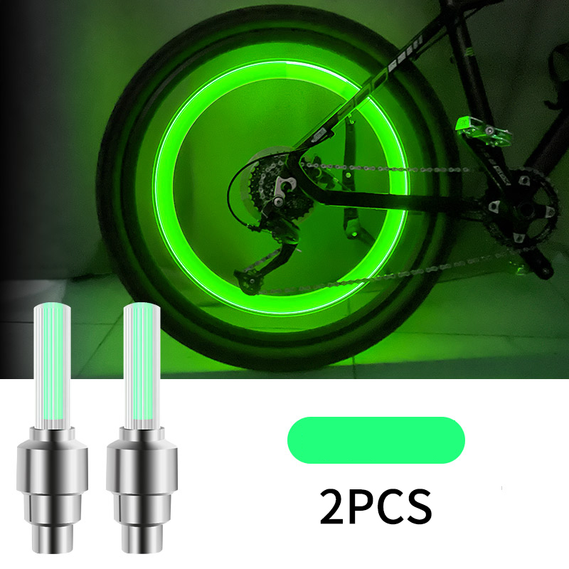 2PCS Bike Neon Light Valve Decoration Light Bicycle Tire LED Light ...