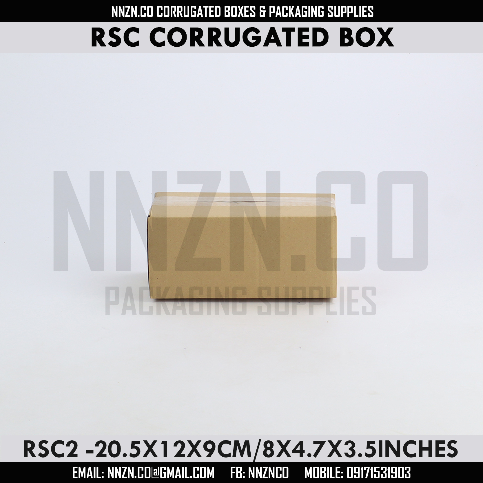 NNZN Brown Kraft Corrugated RSC Boxes Shipping Box Packaging Box - Per ...