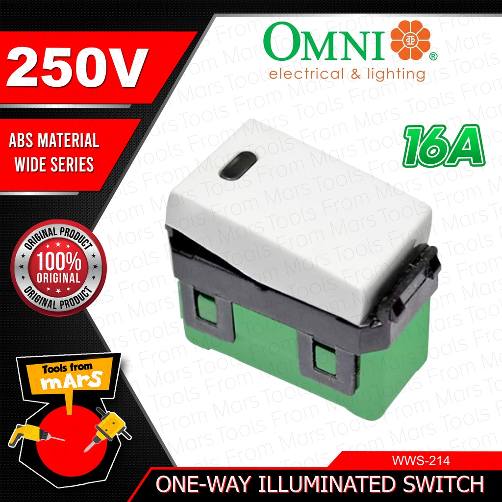 OMNI 1-Way Illuminated Switch 16A WWS-214 •TFM• | Lazada PH