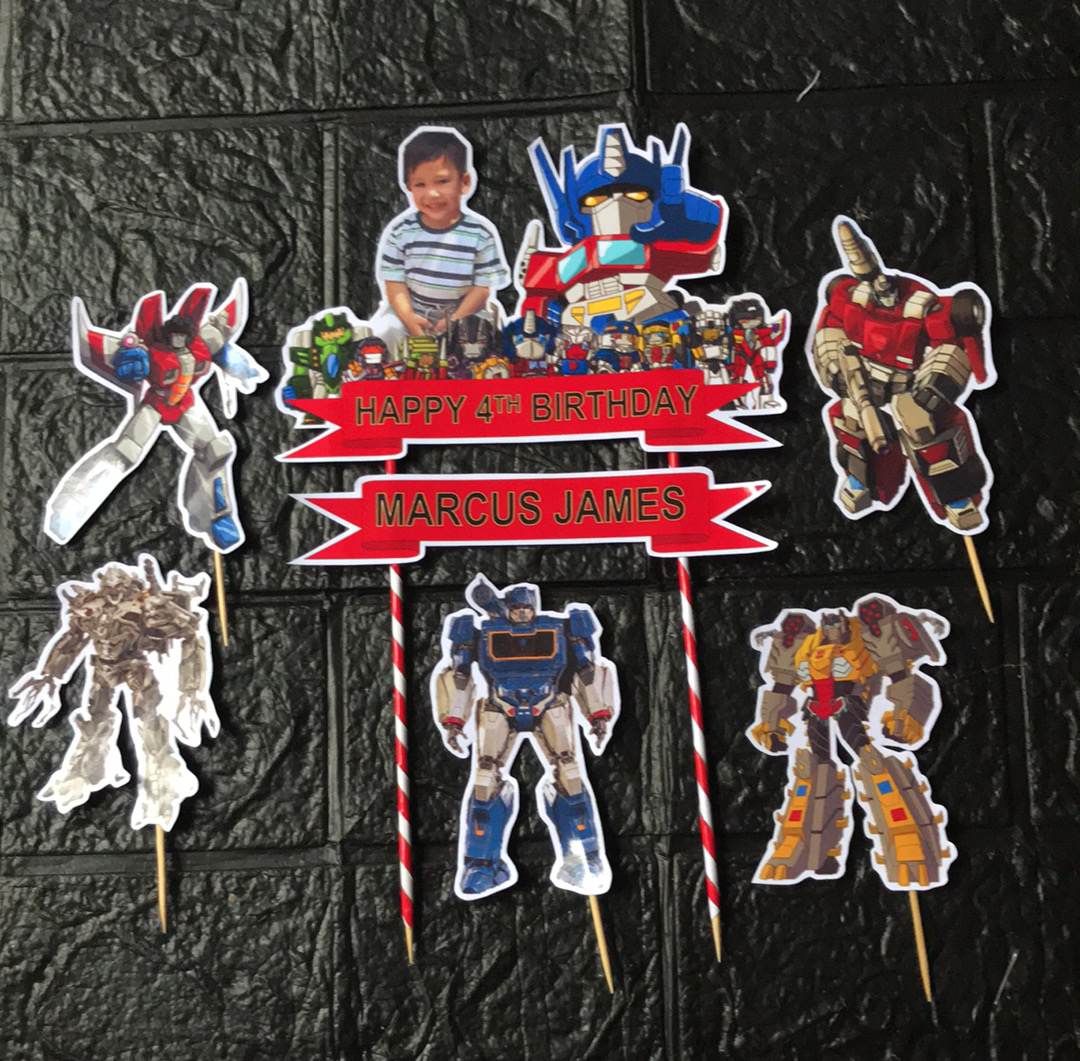 TRANSFORMERS BUMBLEBEE PERSONALIZED CAKE TOPPER SET | Lazada PH