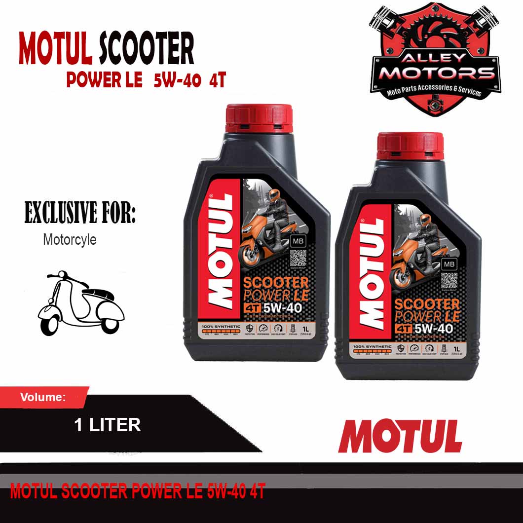 MOTUL SCOOTER POWER LE 5W-40 4T ( 1L ) By Alley Motors | Lazada PH