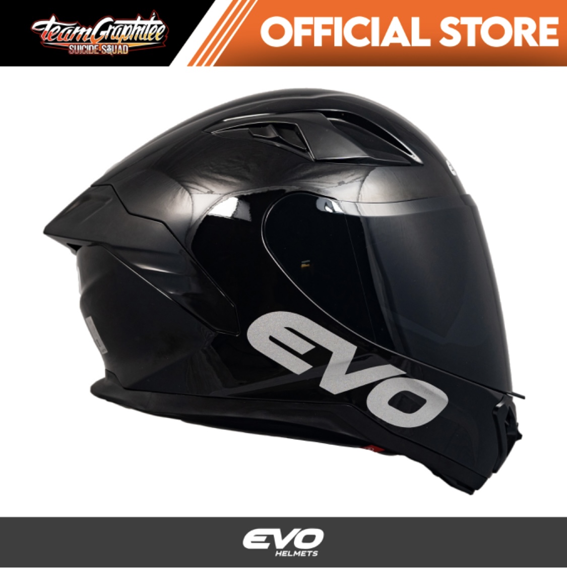 EVO M1-01 GLOSS BLACK FULL FACE DUAL VISOR WITH FREE CLEAR LENS | Lazada PH