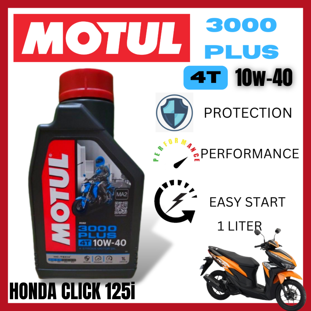 ORIGINAL MOTUL 3000 PLUS 4T 10W-40 FOR HONDA CLICK 125i 4-STROKE MOTOR ...