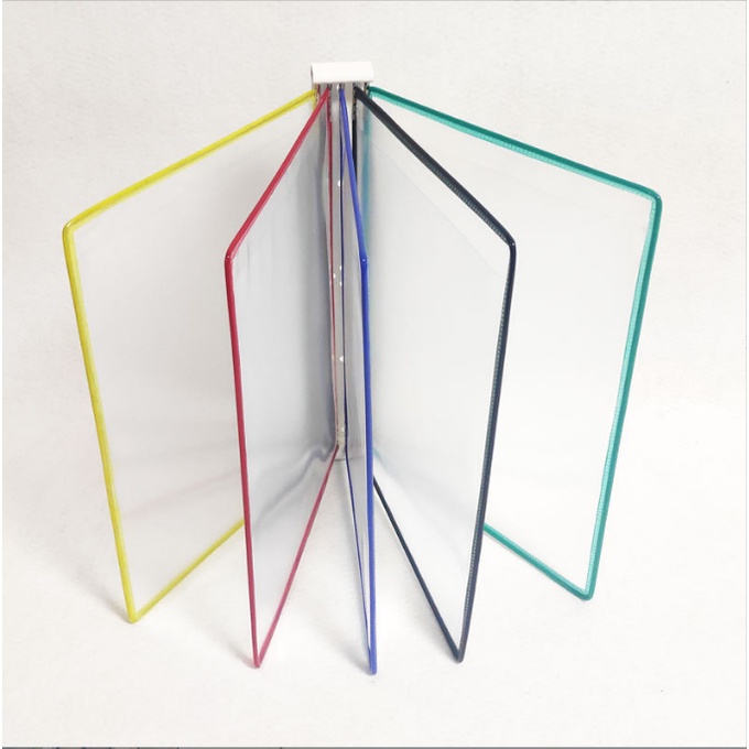 5 Pages A4 Wall-mounted Flip-Leaf Information Rack Loose-Leaf Folder ...