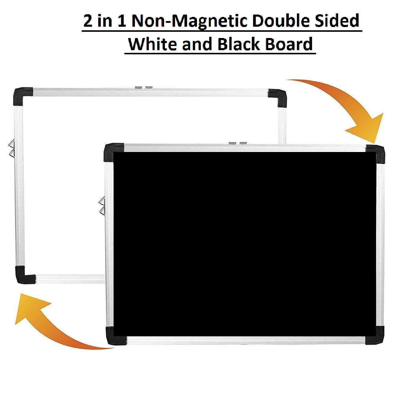 2 in 1 Double Sided Slate White and Black Board || Whiteboard and ...