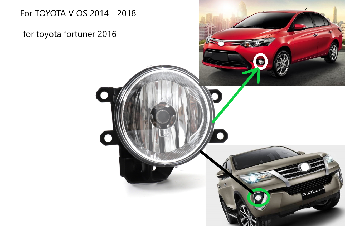 a pair （glass lens ） fog lamp fog light front bumper lamp light for ...