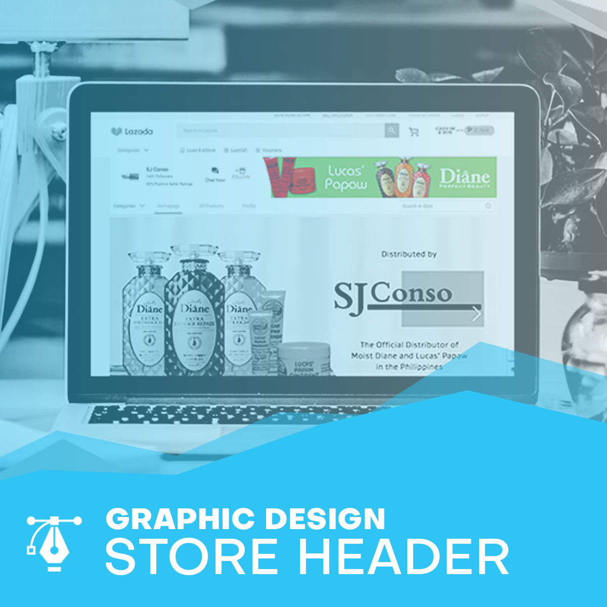 Blue Spark Header Banner Design | Lazada PH