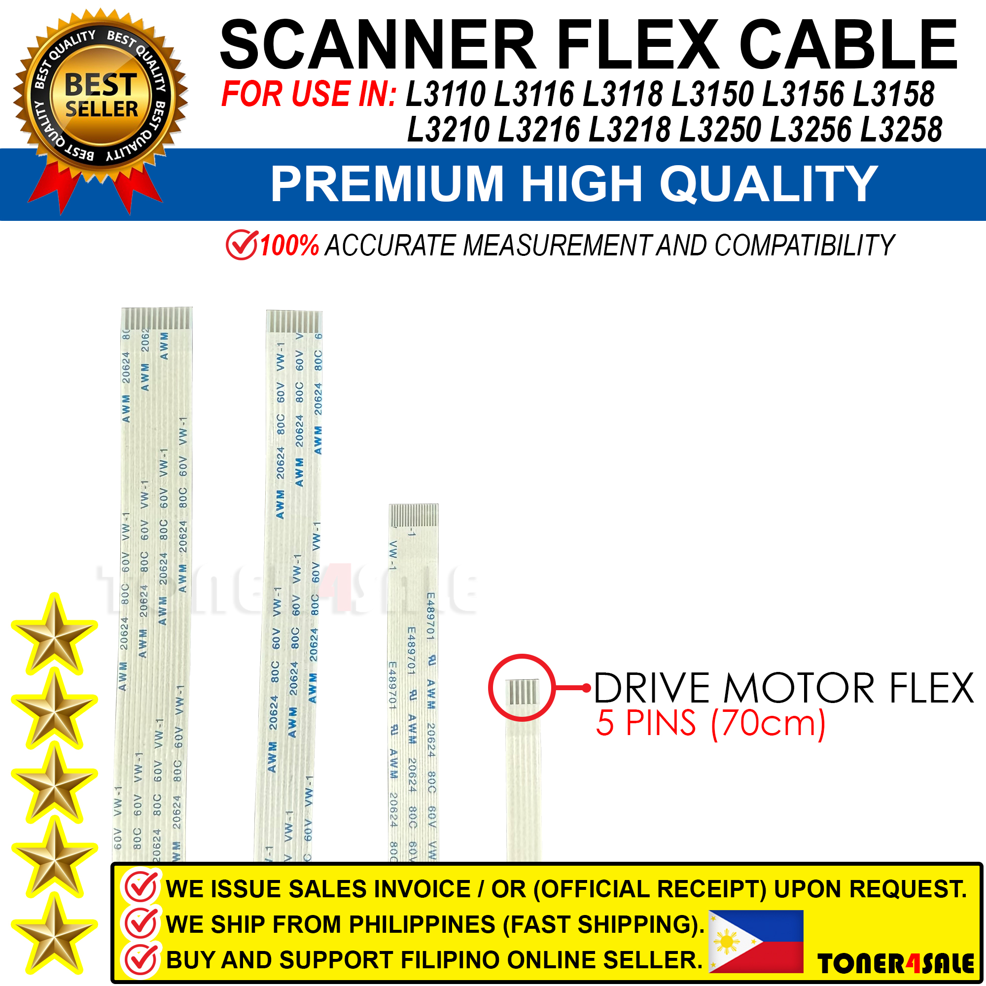 Scanner Flex Cable for Epson L3110 L3116 L3118 L3210 L3216 L3218 L3150 ...