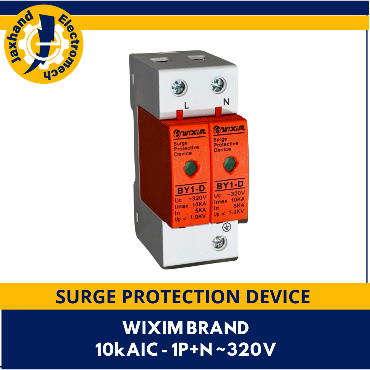 Surge Protection Device (SPD) 10kAIC 1P+N, 320VAC Wixim Electric Brand ...