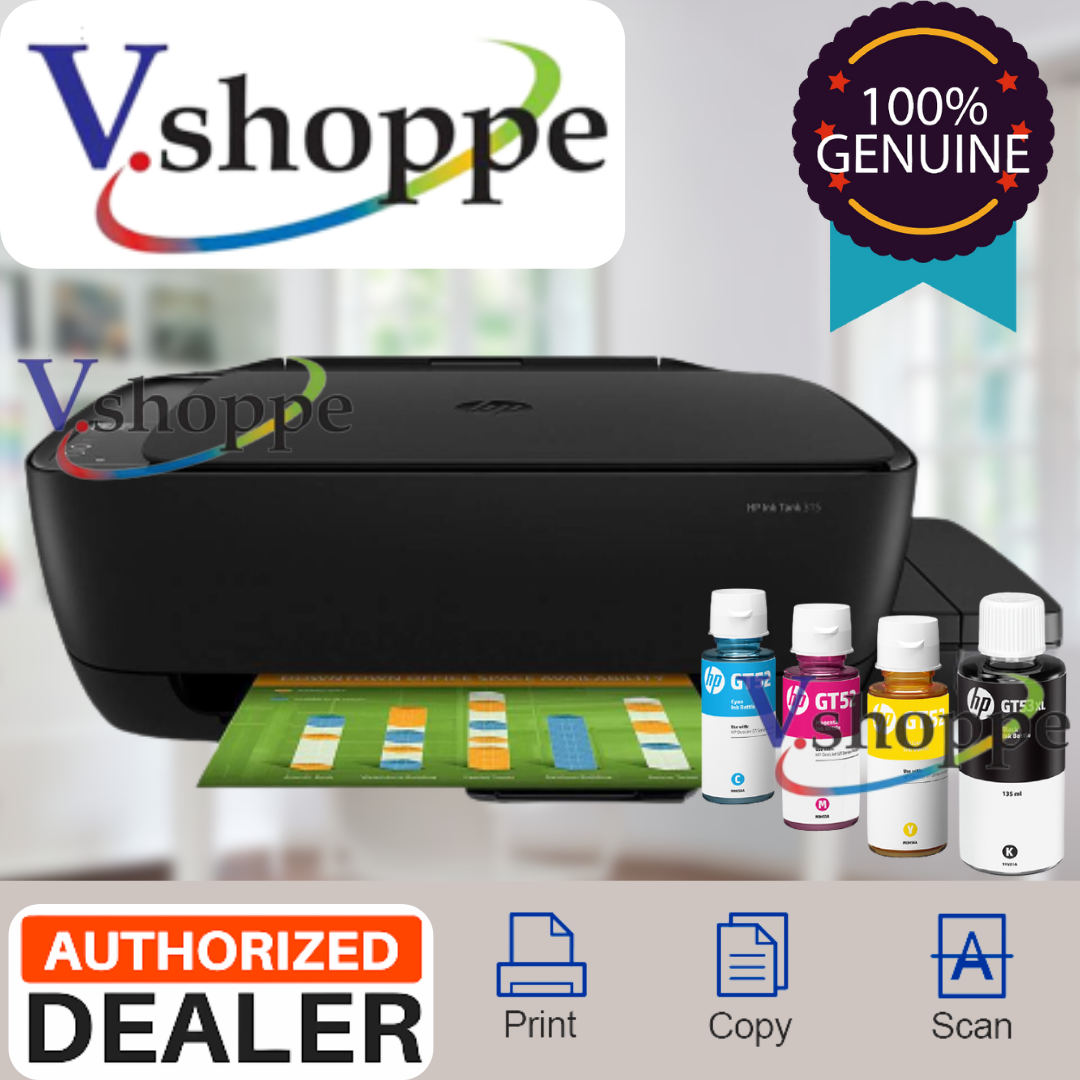 Brand New HP 315 AIO Smart Ink Tank Scan Print Xerox Continuous Ink ...