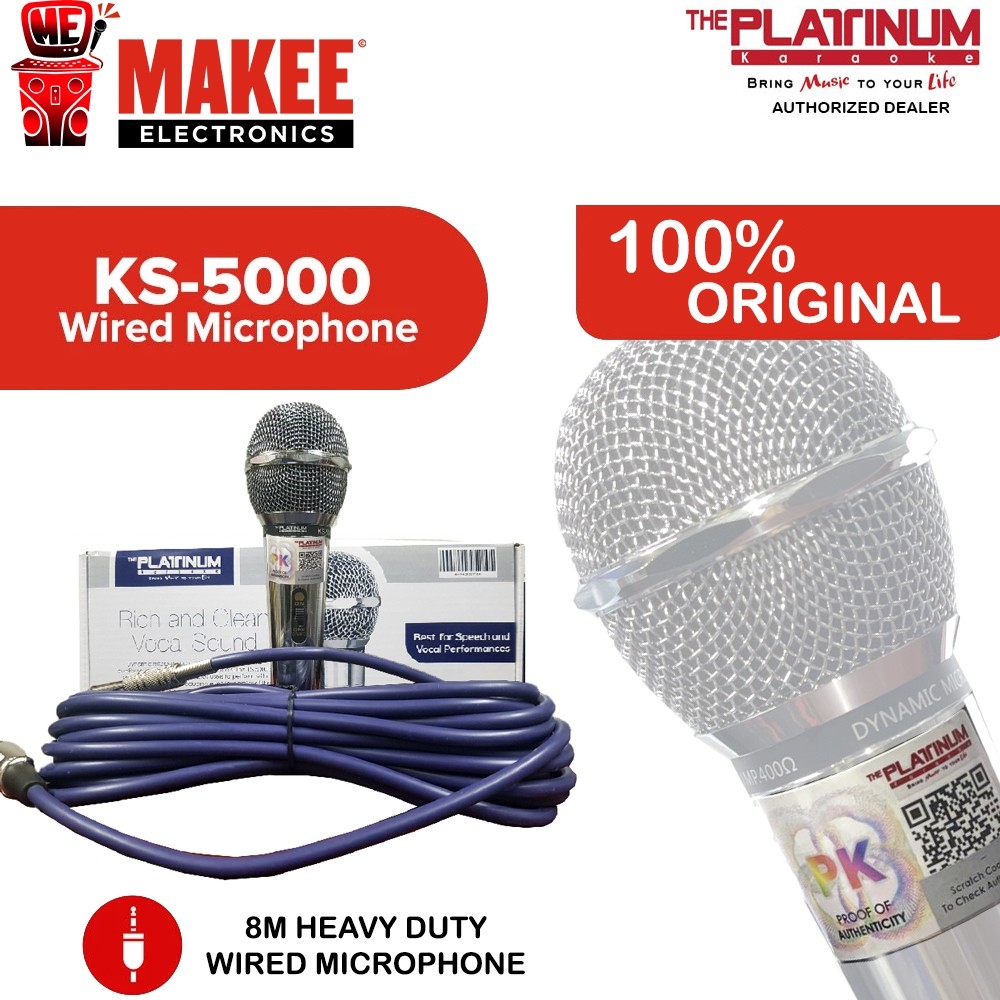 The Platinum KS-5000 Kool Sound Dynamic Wired Microphone-Original | Lazada PH