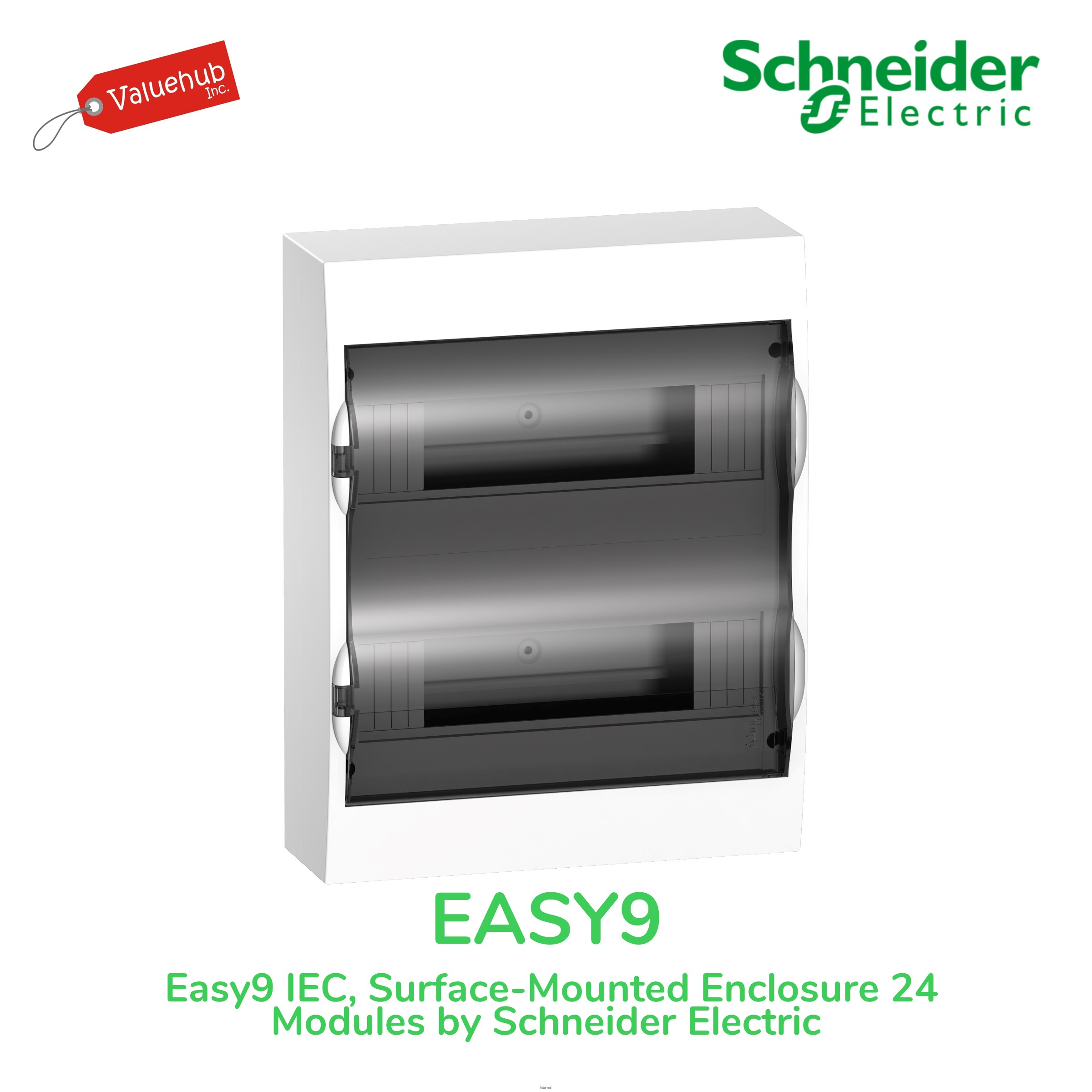 EZ9E212S2S Easy9 IEC, Surface-Mounted Enclosure 24 Modules by Schneider ...