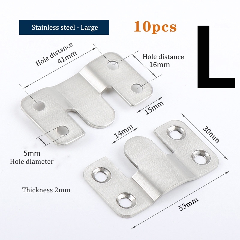 5 Pairs Flush Mount Bracket Heavy Duty Picture Hanger Bracket for Large ...