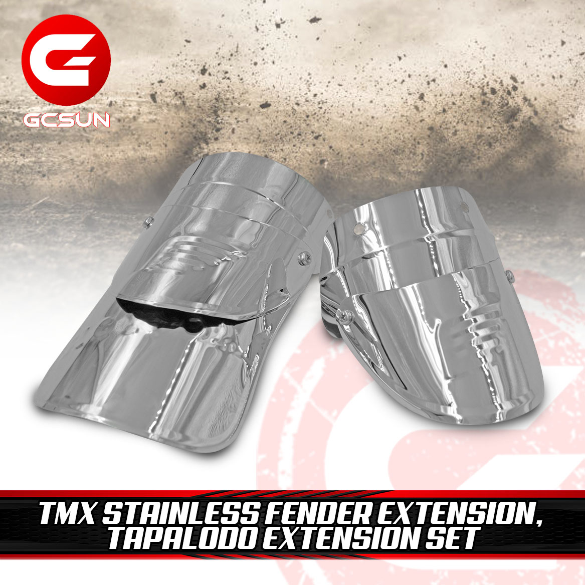 TMX STAINLESS FENDER EXTENSION (TAPALODO) EXTENSION SET - GCSUN ...