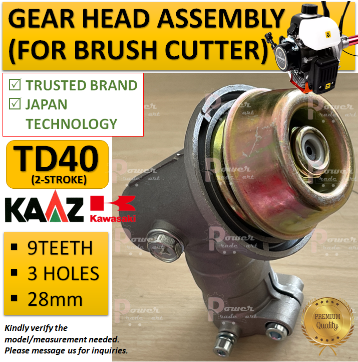 [TD40] GEAR CASE ASSEMBLY / GEAR HEAD 9T 28mm Spare part Brushcutter ...