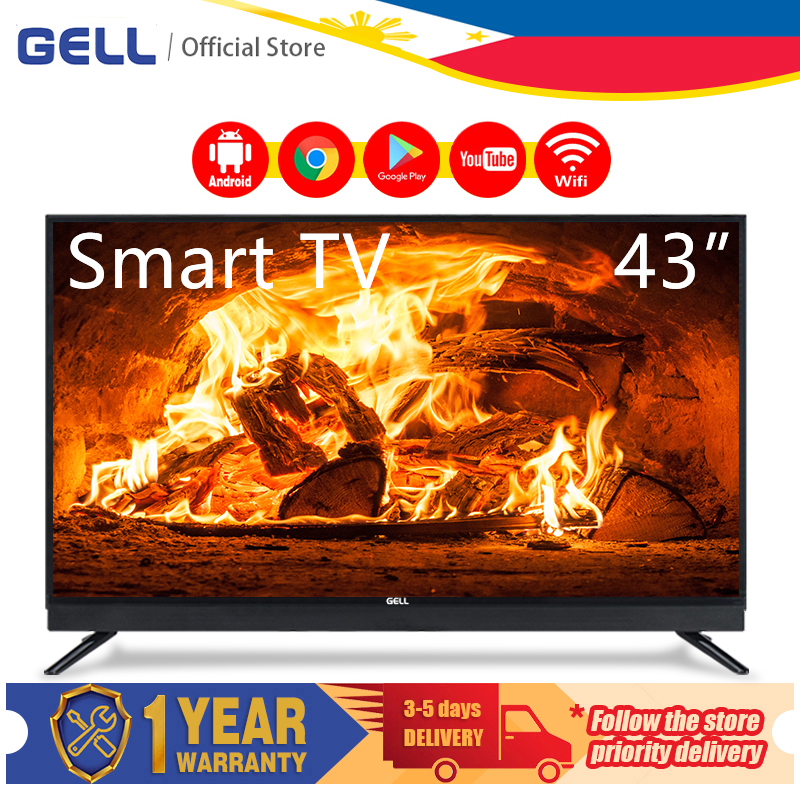 GELL smart tv 50 inches on sale 43 inches smart android tv flat screen ...