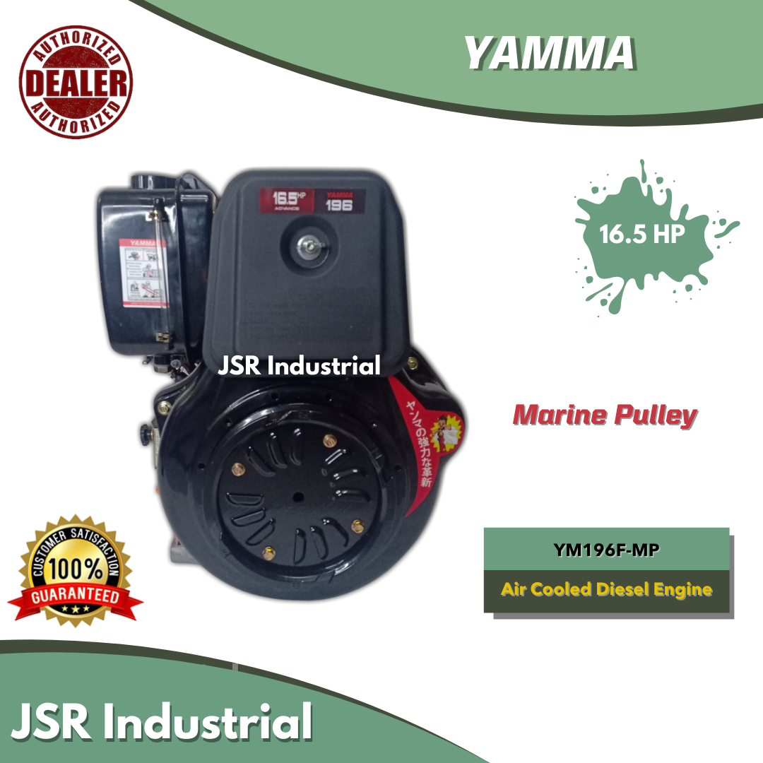 YAMMA Air Cooled Diesel Engine 16.5 HP (Marine Pulley) [JSR | YDE ...