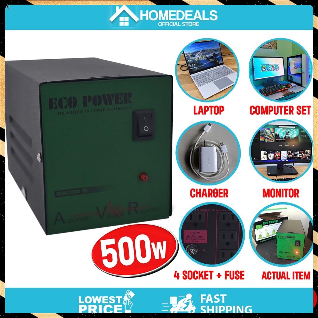 Eco Power AVR 500W With 110V Automatic Voltage Regulator Power Supply ...