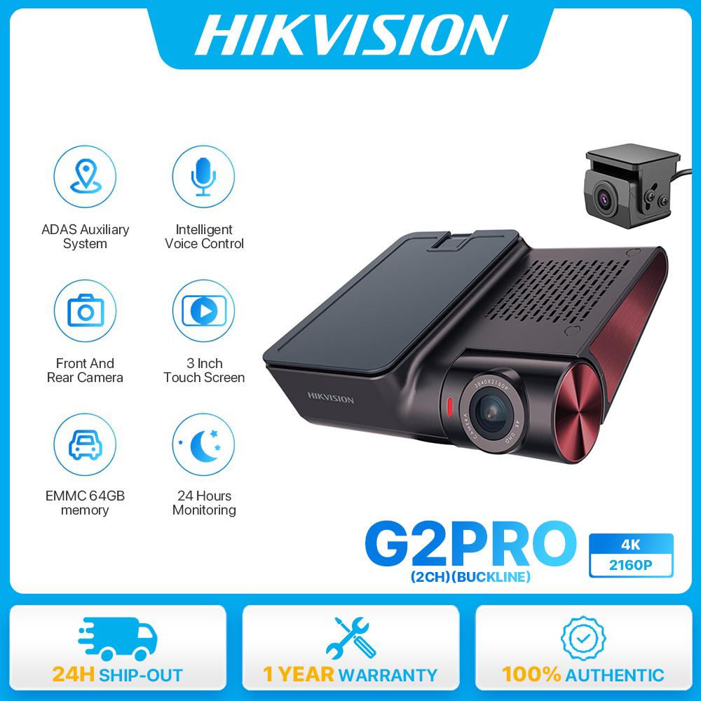 Hikvision G2 Pro Front and Rear Dash Camera with Built-in GPS 2160P HD ...