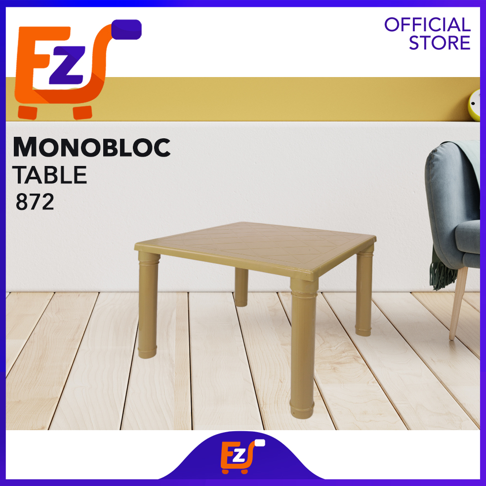 Fuson Small 24''x24'' High Quality Plastic 4-Seater Monobloc Table ...
