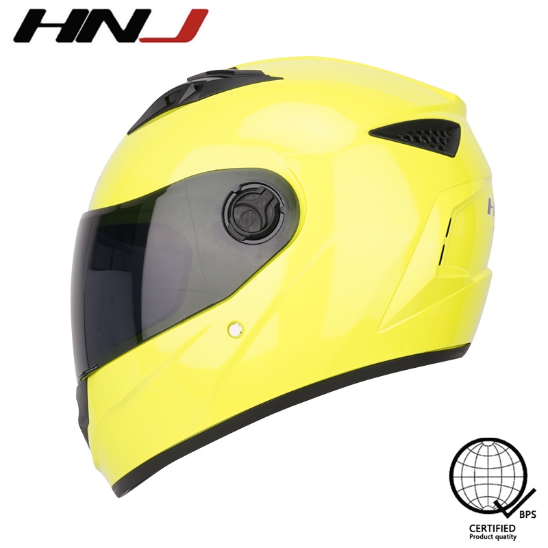 HNJ 855 Plain Motorcycle Helmets Full Face Motor Helmet Single Visor ...