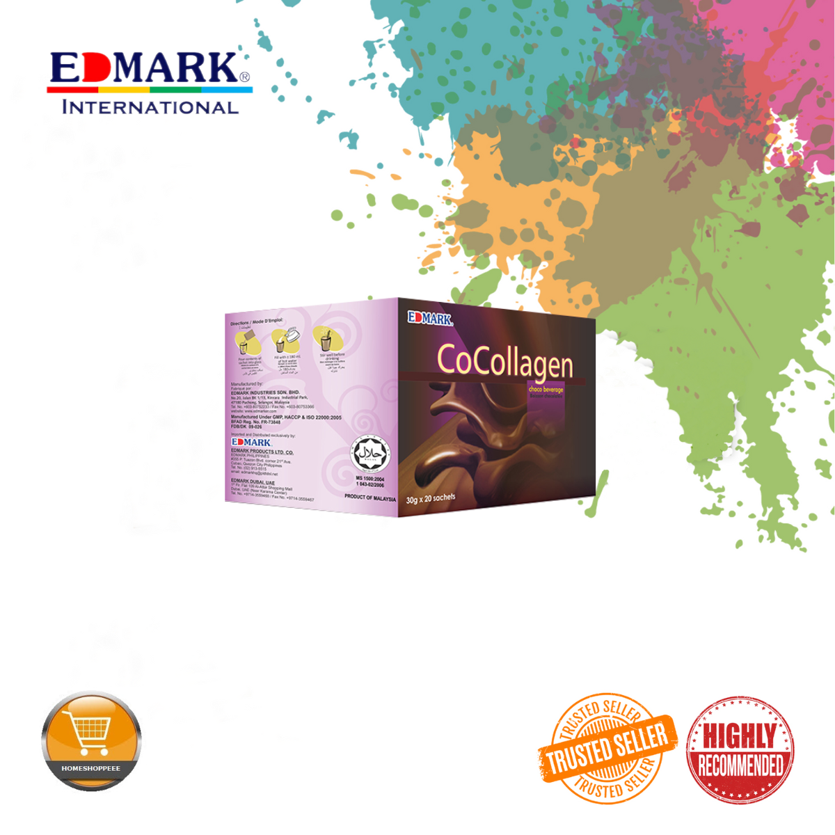 Edmark Authentic CoCollagen 30grams (20 Sachets)ALL NATURAL MARINE SOURCE Made of enzymatically ...