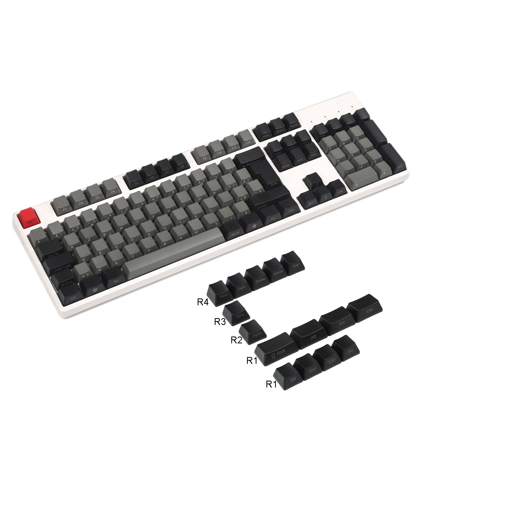 105 Key Side Print YMDK Thick PBT AZERTY French ISO Layout OEM Profile ...